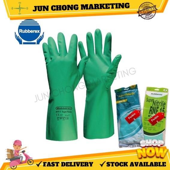 Rubberex Acid Resistant Super Nitrile Glove RNF15 | Shopee Malaysia