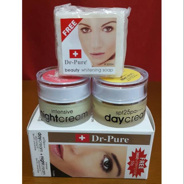Dr Pure cream Set 3in1 (day and night cream, and tranparent soap ...