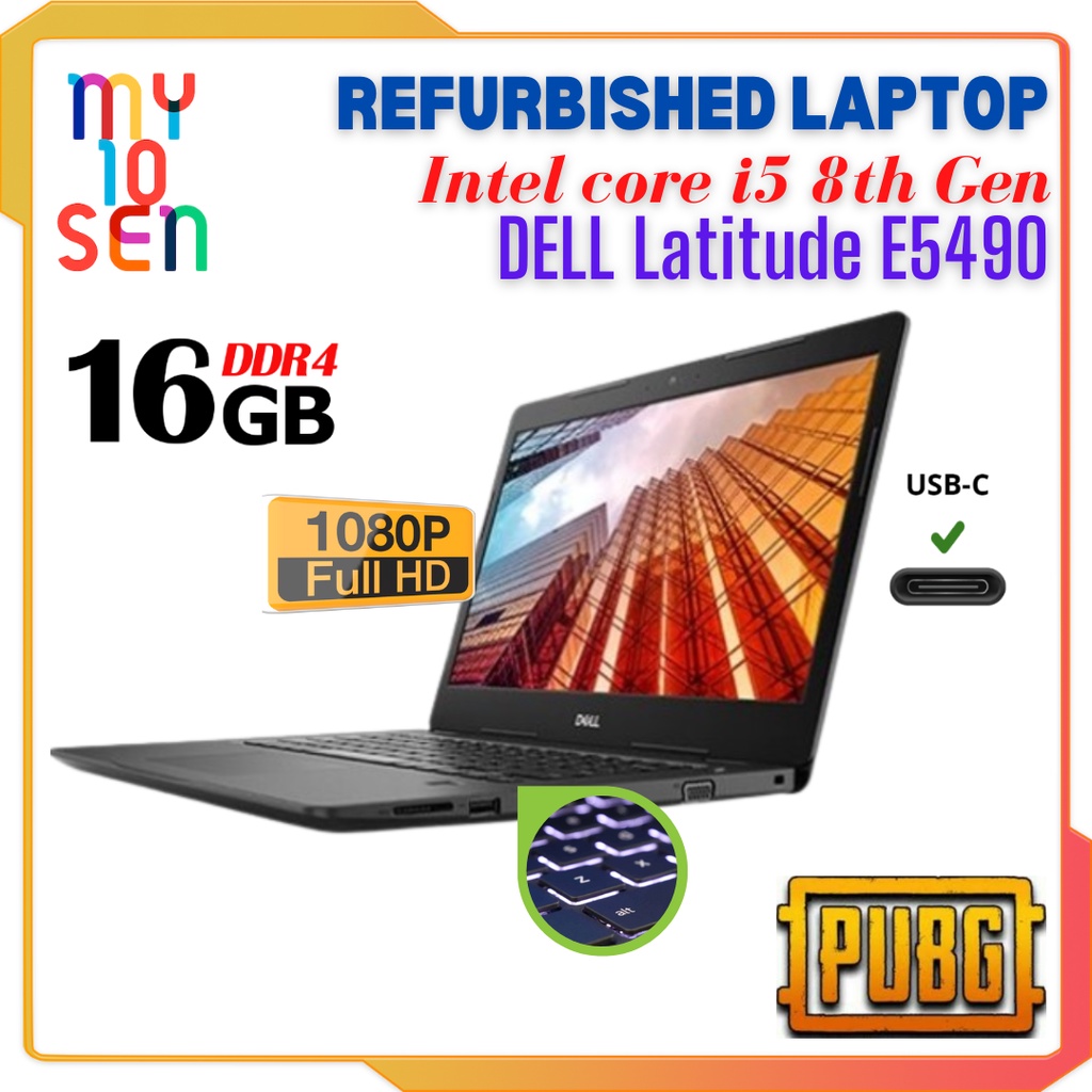 Laptop Dell Latitude E5490 Intel i5 8th GEN 16GB DDR4 RAM 256GB M2 SSD ...
