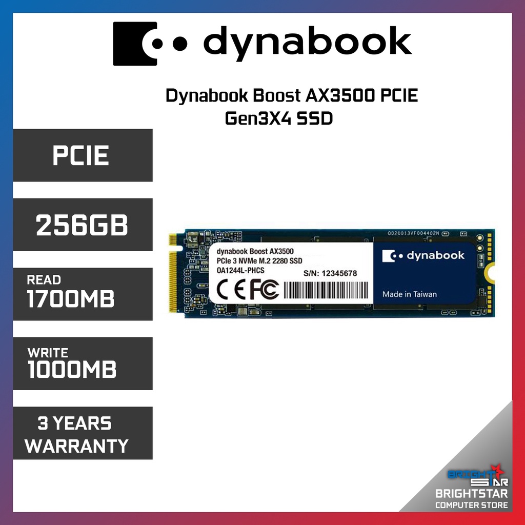 Dynabook Boost AX3500 PCIE Gen3x4 256GB / 512GB SSD | Shopee Malaysia