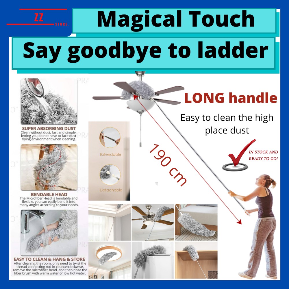 🔥 ready stock🔥Extra Large Telescopic Bendable Retractable Curved Dust ...