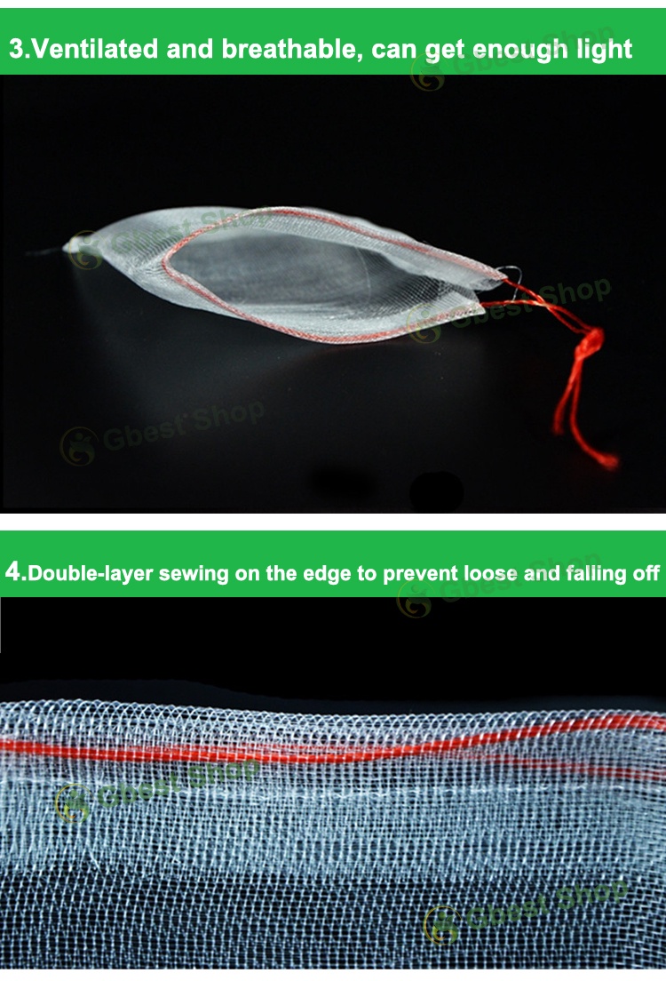 Insect Net Fruit Wrapping Protection Bag Cover Mesh Pouch Nylon Garden ...
