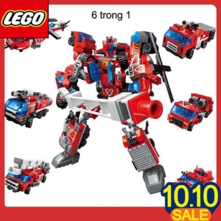 Lego Toy Assembled Super robot Model From 6-In-1 Red Dinosaur For ...