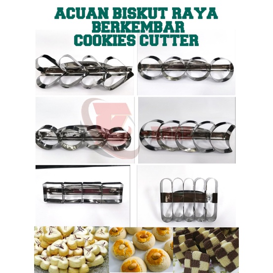 ACUAN BISKUT RAYA BERKEMBAR | COOKIES CUTTER SET | Shopee Malaysia