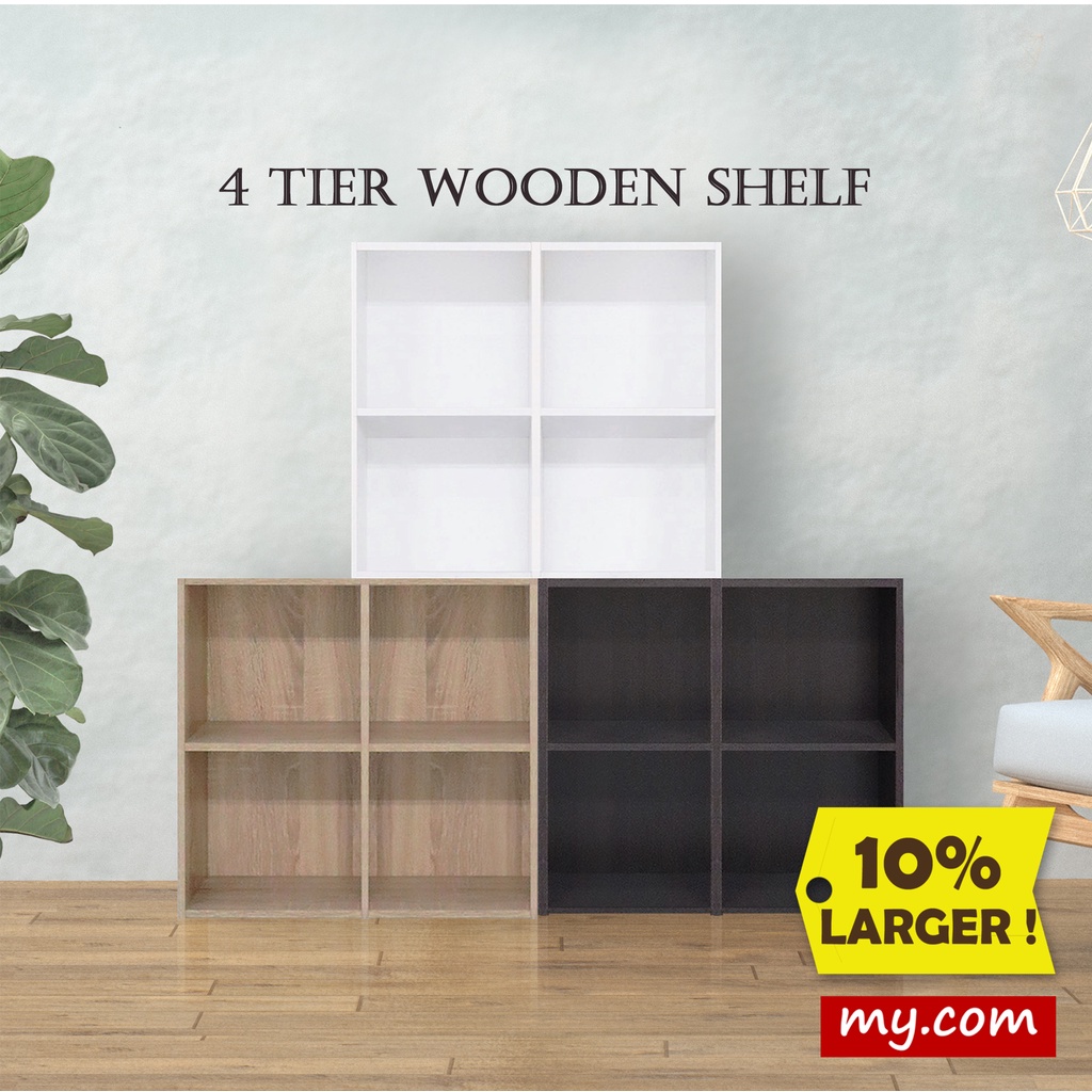 *READY STOCK* 4 Tier Bookshelf (2Tier+2)my-com/DIY Utility Shelf/Rak ...
