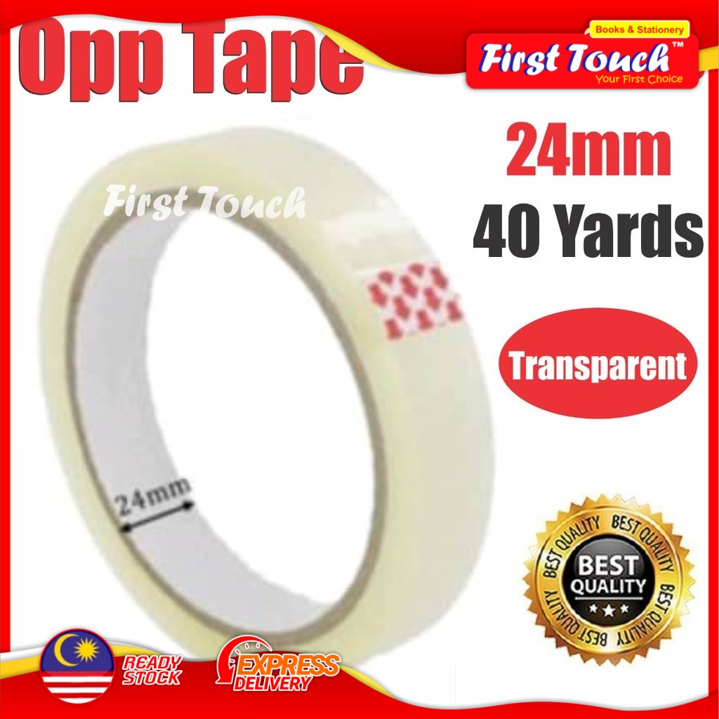 OPP Tape Transparent 24mm x 40yards / Packing Tape (1 pcs) | Shopee ...