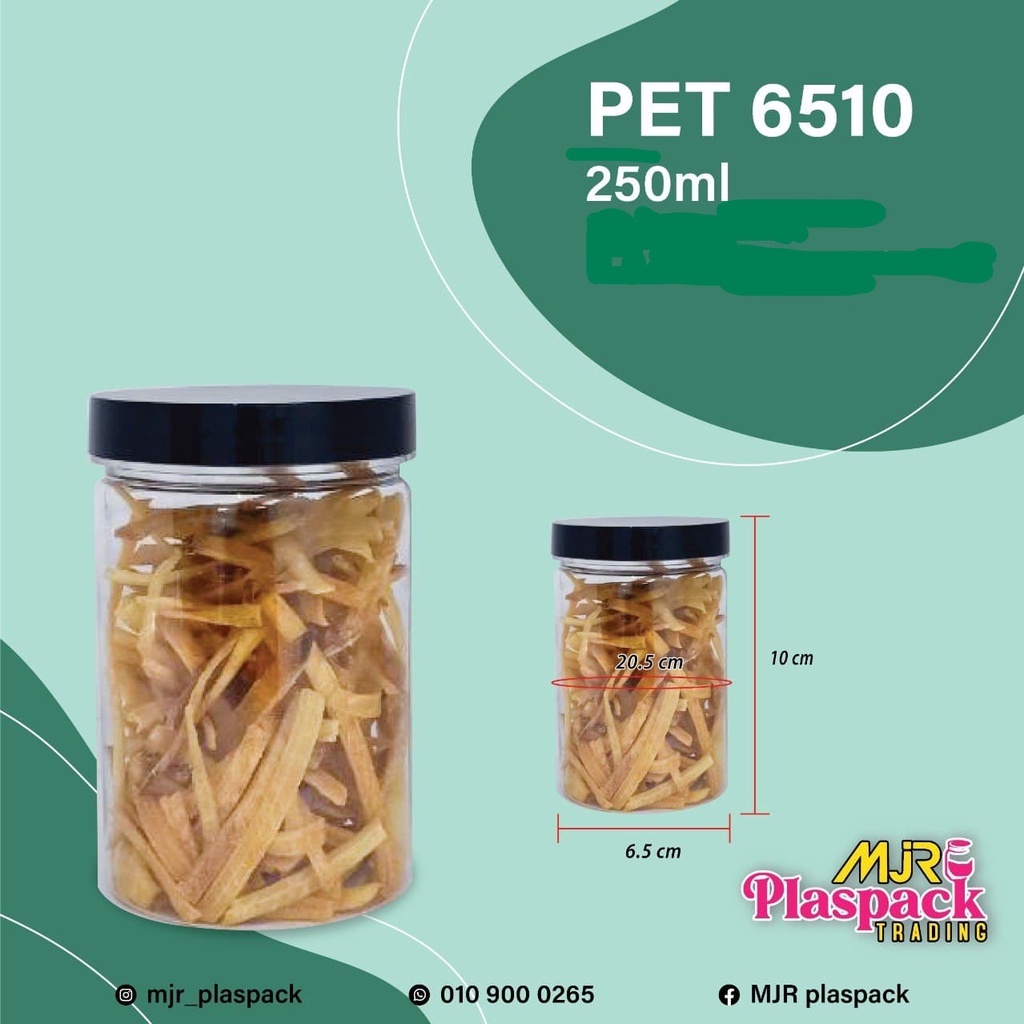 Balang PET Kod 65 (Transparent)/ Balang Biskut/ Balang Cookies/ Balang ...