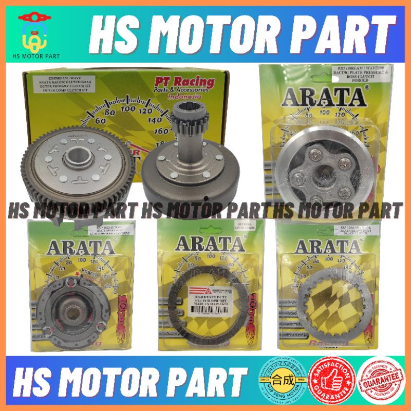HSMOTORPART Arata Heavy Duty Clutch Racing Complete Set Ex5 Dream / W100,Hyper Clutch Arata,Auto ...