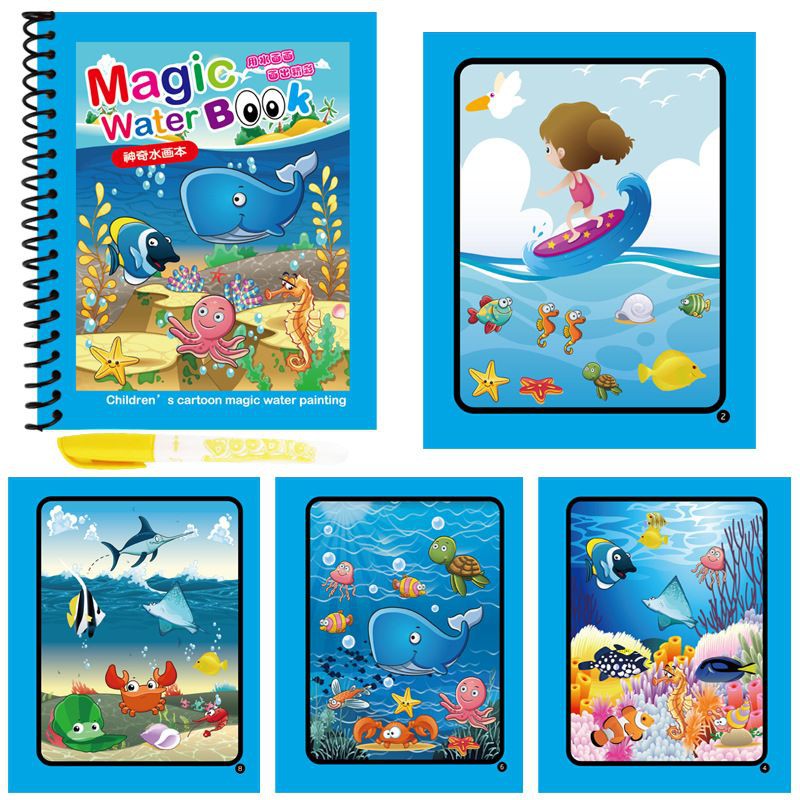 Magic Water Book Drawing Book Magic Water Coloring Book Buku Warna ...
