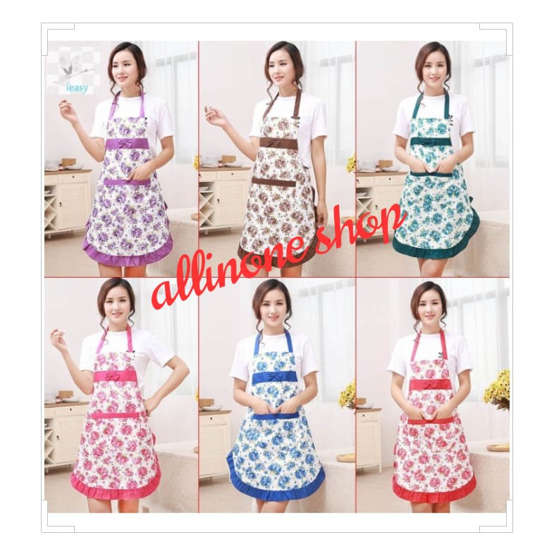 [A1] Appron / Cooking Apron With Pocket Women Aprons For Cleaning ...