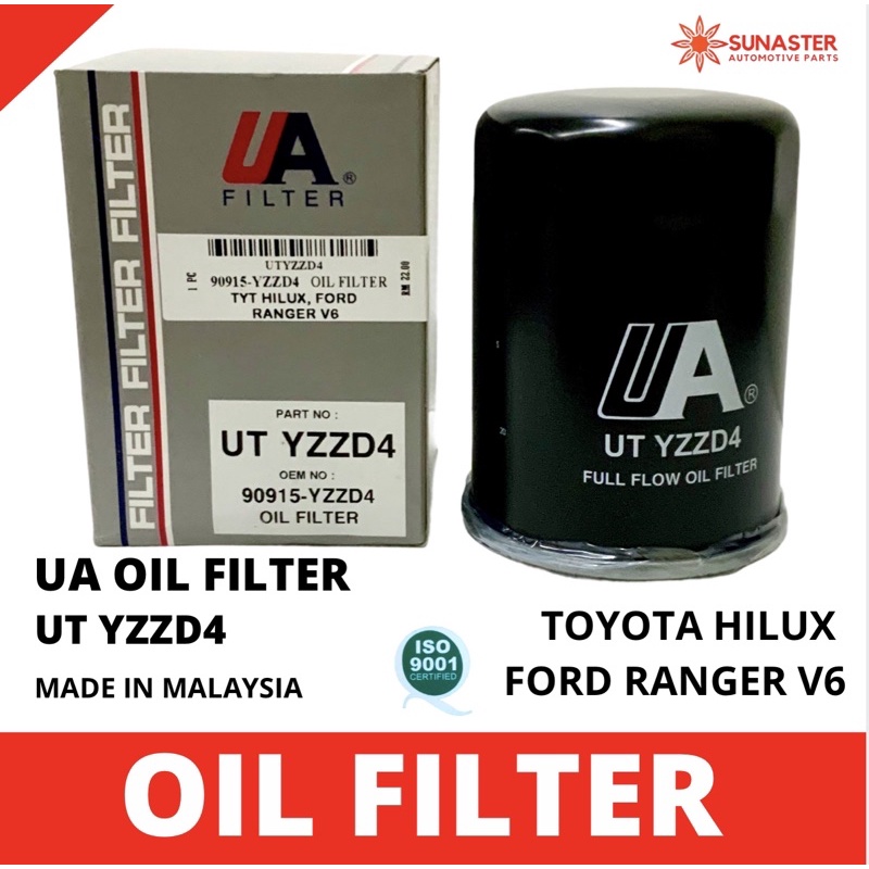 TOYOTA HILUX FORD RANGER V6 UA OIL FILTER UT YZZD4 | Shopee Malaysia