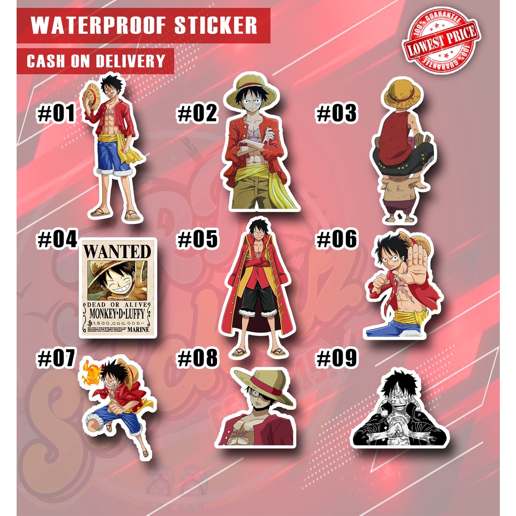 Monkey D Luffy, One Piece Anime Inspired Stickers | Shopee Malaysia