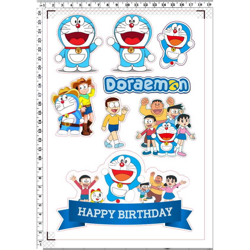 Doraemon Birthday Cake Topper 001 | Shopee Malaysia