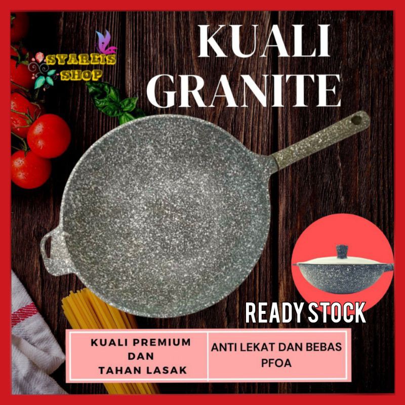 Uakeen Germany Vakeen Kuali Batu Tahan Calar 32cm Granite Wok Pan Kuali ...