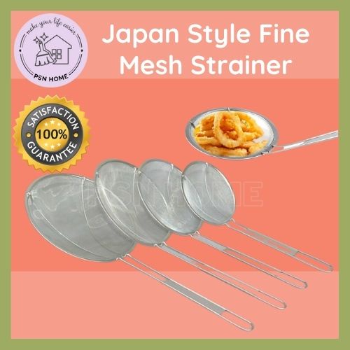15/ 18/ 20/ 23/ 25cm Fine Mesh Strainer Skimmer Flat Strainer Shallow ...