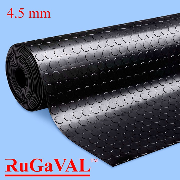 Round Stud Rubber Mat,(SIze:4.5mm(Thk)x4ft(Wdth)x7ft(Length),Airport ...