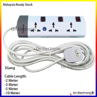 Universal Socket Multi Extension Trailing Socket Extension Plug 3Gang ...