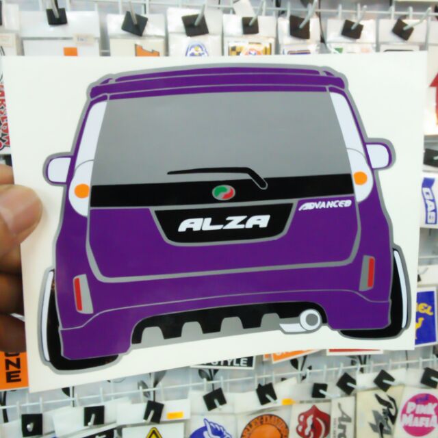 Stiker gambar kereta Perodua Alza sticker cutting PERODUA ALZA | Shopee ...