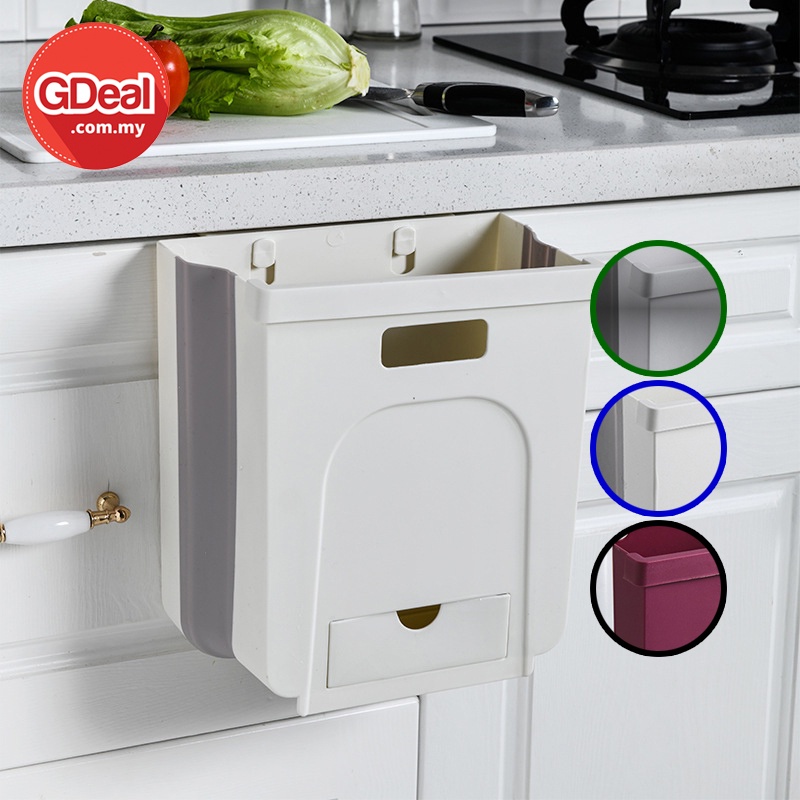 GDeal Kitchen Hanging Folding Rubbish Bin Household Simple Small ...