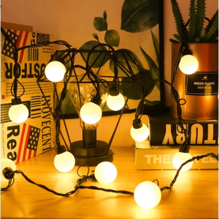 28 LED Cherry Lights Hanging Warm White/Blue Color 5 Meters Long Bulbs ...