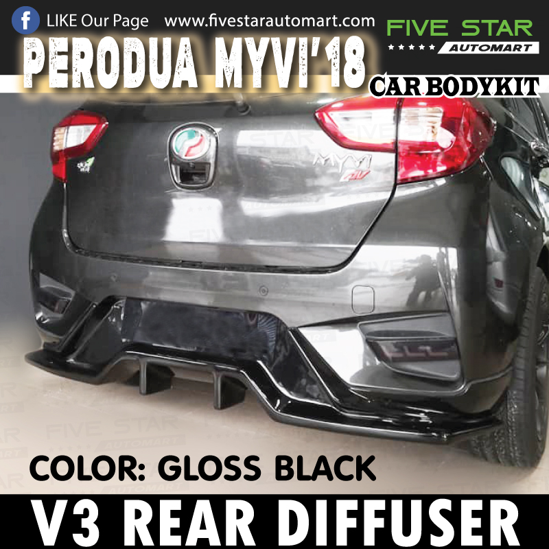 Perodua Myvi 2018 V3 Rear Diffuser | Shopee Malaysia
