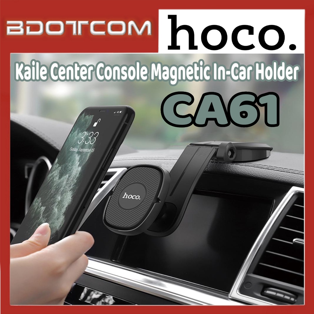 [Ready Stock] Hoco CA61 Kaile Center Console Magnetic In-Car Mount Phone Holder | Shopee Malaysia