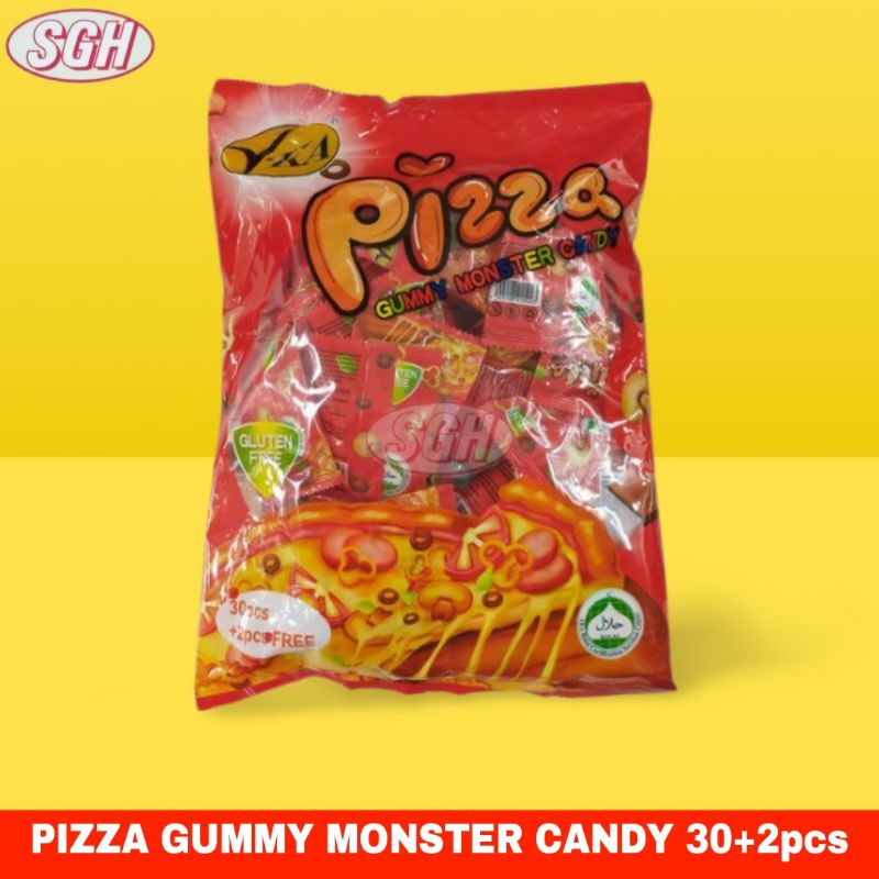 Pizza Gummy Monster Candy 30pc(repack) 60pc(Box) | Shopee Malaysia