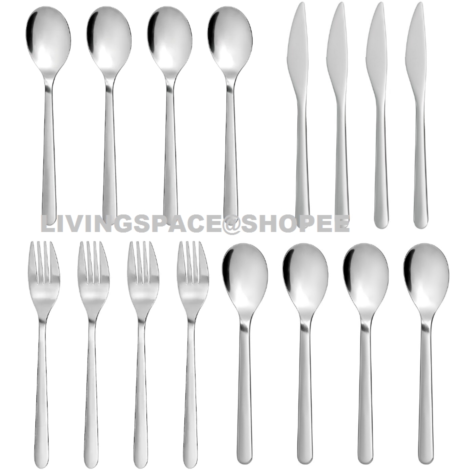 IKEA FORNUFT Teaspoon / Spoon / Fork / Knife / stainless steel / 4 ...
