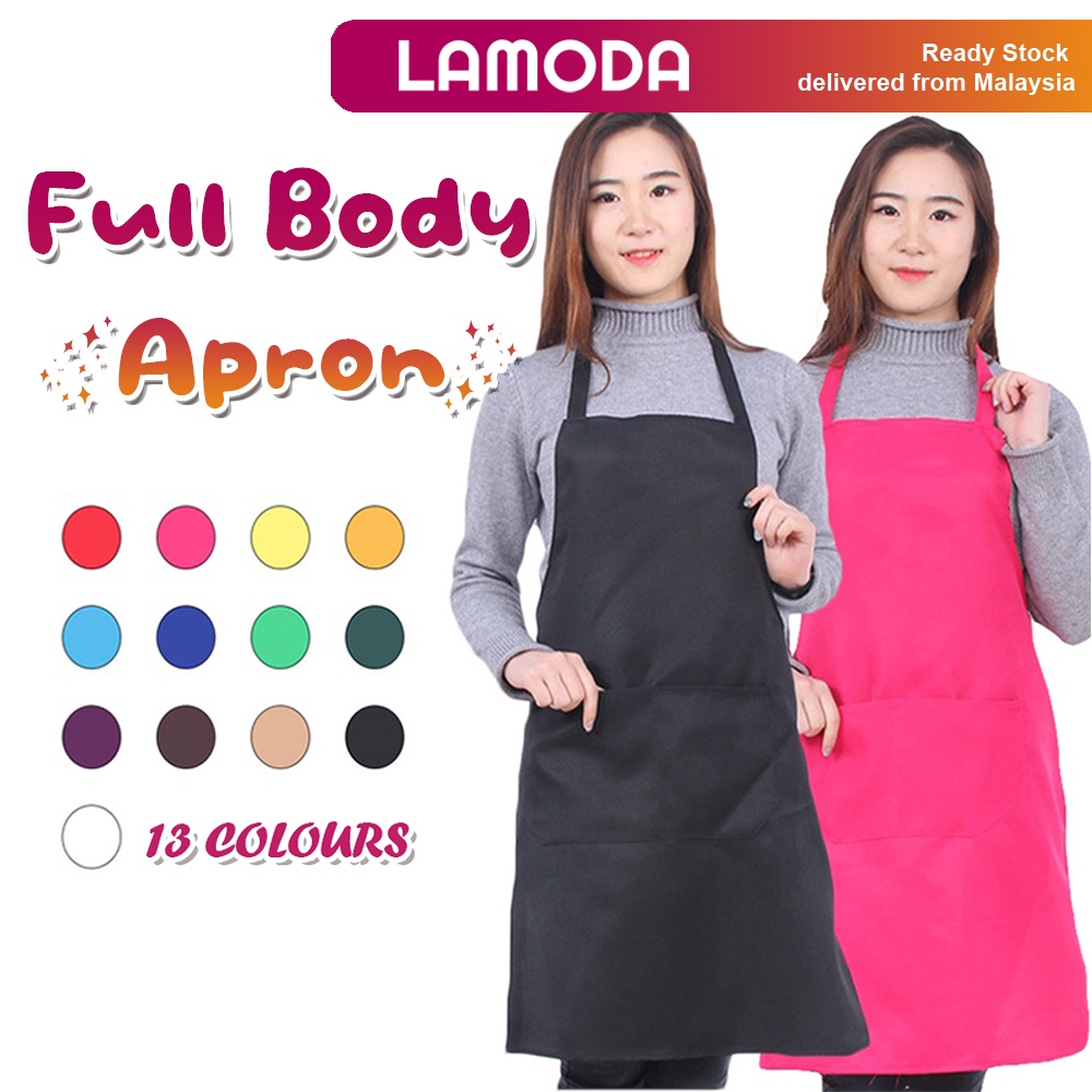 [FREE SIZE][Lamoda]CHICKY Hang Neck Apron Overall Apron Murah Apron ...
