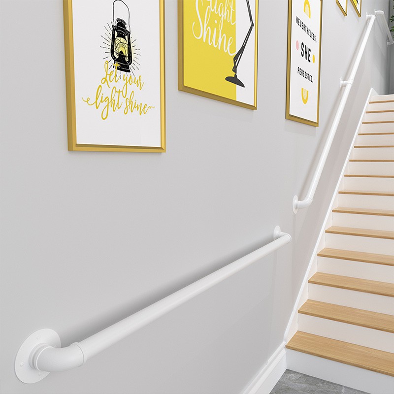 stair handrails modern minimalist household iron pipe indoor loft ...
