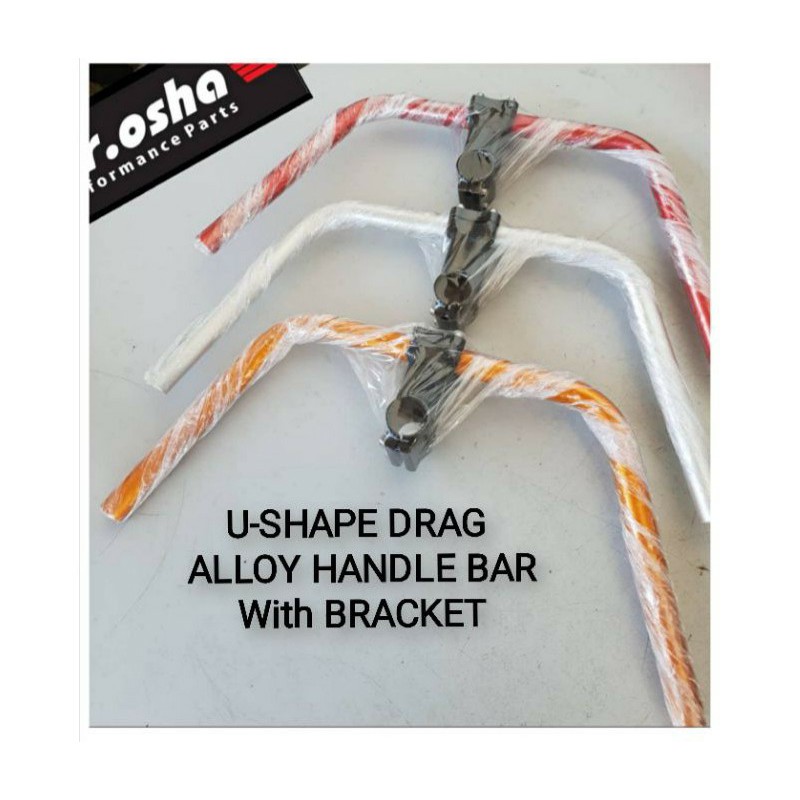 U - SHAPE DRAG ALLOY - HANDLE BAR WITH BRACKET (READY STOCK AT SABAH ...