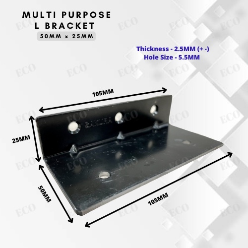 High Class L Shape Black Color Multipurpose Bracket Angle Bracket L ...