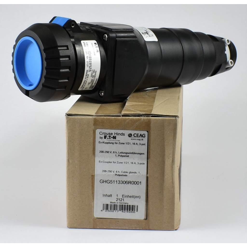 (AMPMECH) CEAG/CROUSE-HINDS/ EATON IEC EX-PLUG/ EX-COUPLER, 16A-3P-240V ...