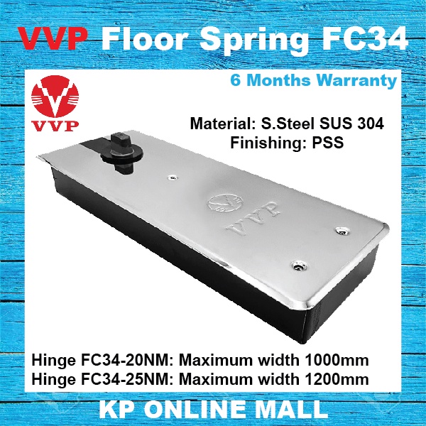 VVP FC34 20nm / 25nm Floor Spring Floor Hinge with SIRIM testing report ...