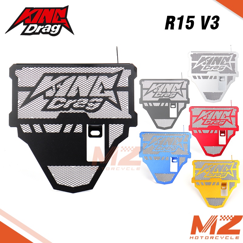 KING DRAG YAMAHA R15 V3 RADIATOR COVER GUARD RADIATOR COOLANT NET COVER ...