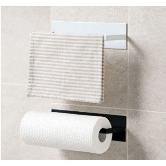 IRON STEEL KITCHEN TISSUE RACK PAPER HANGER RACK HOLDER CUPBOARD TOWEL ...