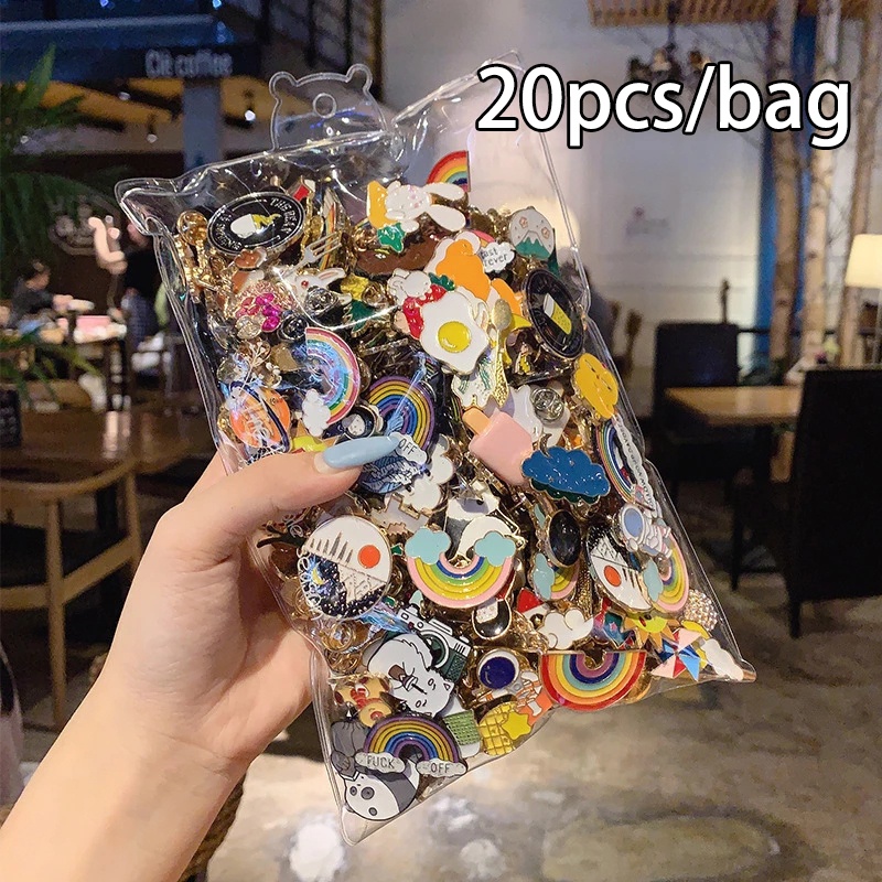 20pcs Random Badges Personalized Cute INS Tide Pins Badge Brooches ...