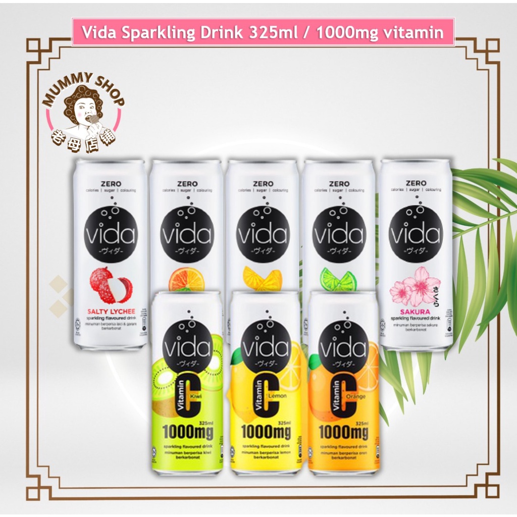[24 bottles/carton] VIDA Halal Lemon/Original Citrus/Salty Lychee/Minty ...