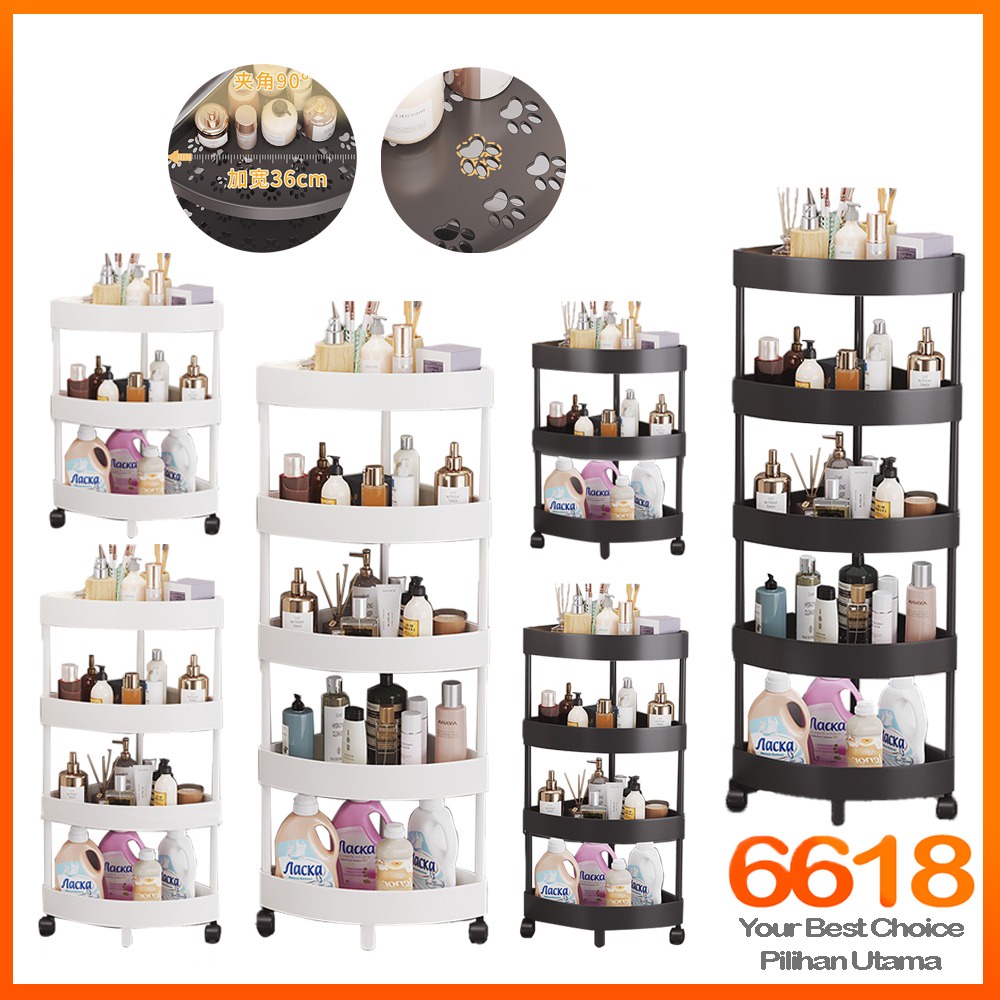 Rak Bilik Air Pelbagai Guna Beroda Rak Rumah Sudut Segitiga Rak ...