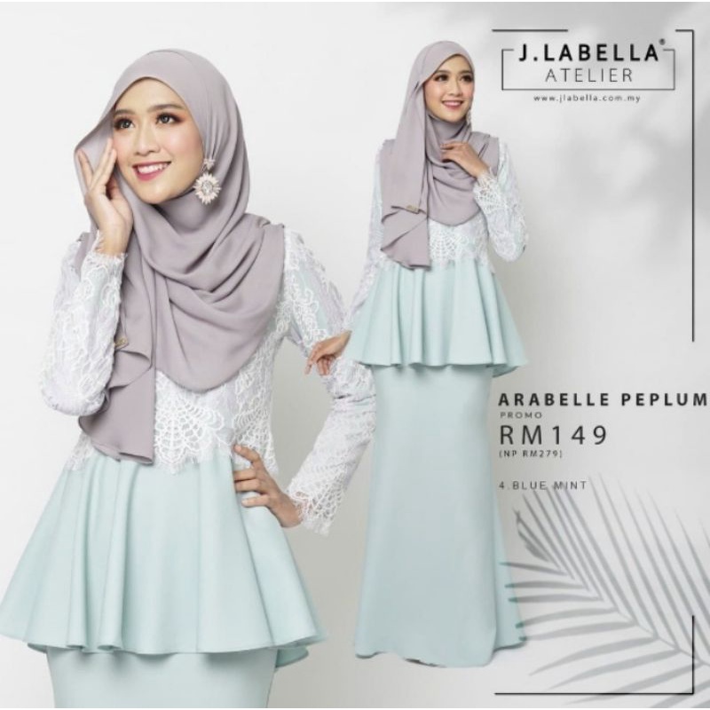 Jlabella atelier j labella arabelle peplum kurung peplum kurung moden mini kurung doll kurung ...