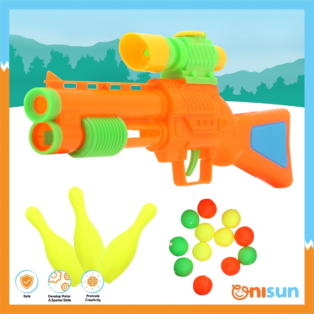 [Ready Stock] Blaster Toy Gun with Soft Bullets & Target Balls for Kids ...
