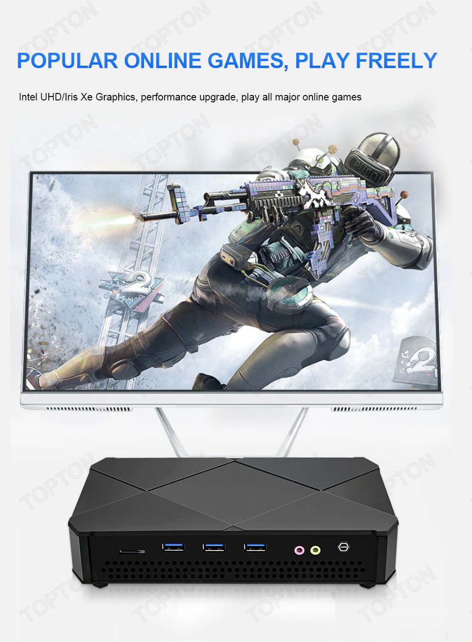 Gaming PC Intel Core i7 8809G Windows 11 Mini PC DDR4 16GB RAM 1TB SSD ...