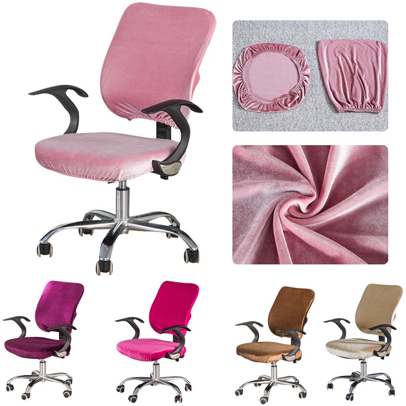 1set(2pcs cover)office computer chair cover elastic seat cover luxury ...