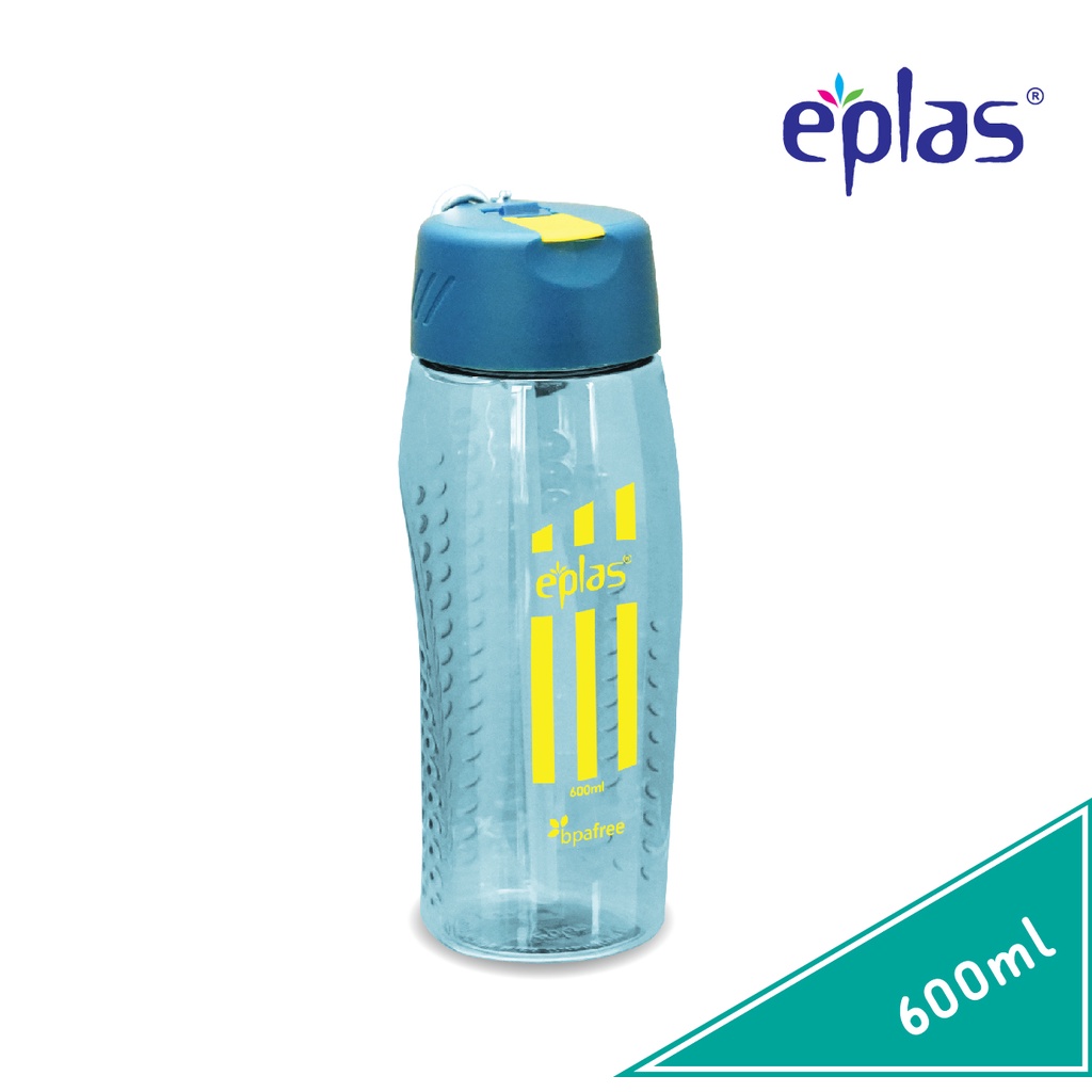 EPLAS MODERN Sport Water Bottle With Straw & Buckle, Water Tumbler, Botol Air, EGM-600,800BPA ...