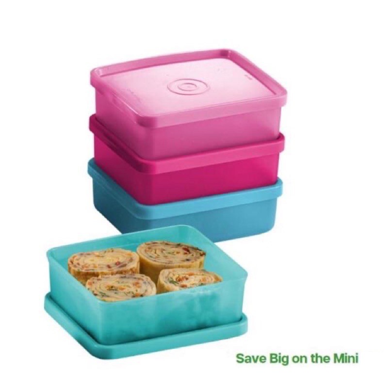 TUPPERWARE Mini Square Away SET 140ml 💥READY STOCK💥 | Shopee Malaysia