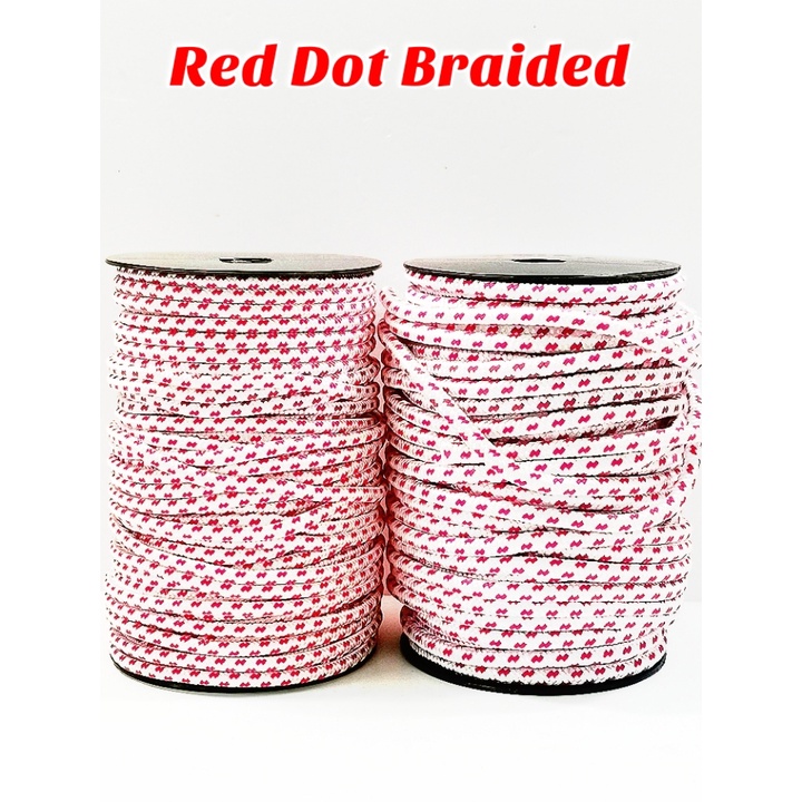 Hight Quality (1KG) BRAIDED RED DOT ROPE WHITE ROPE / NYLON ROPE ...