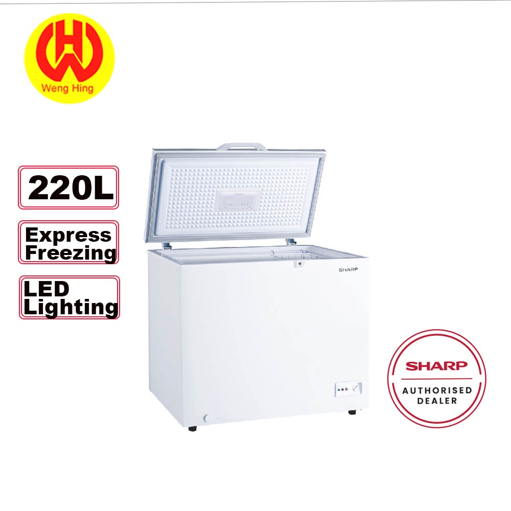 Sharp Chest Freezer 220L SJC218 -White | Shopee Malaysia