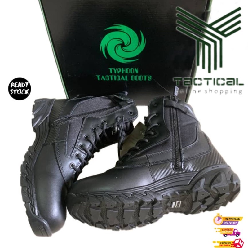 Kasut operasi Typhoon Tactical Boot | Shopee Malaysia