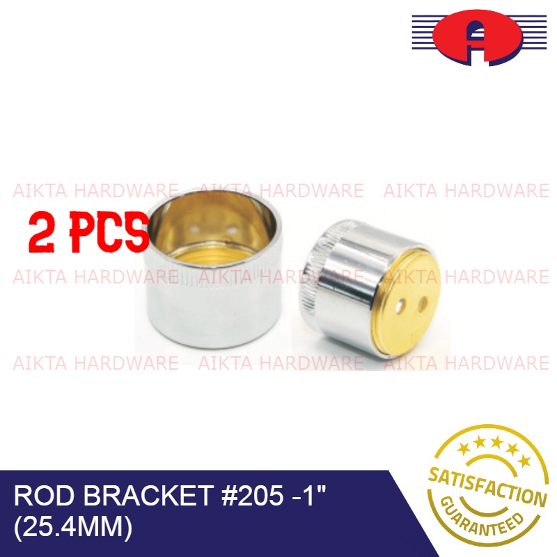 ROD BRACKET #205 1INCH 25MM PIPE BRACKET FOR WARDROBE ROUND CHROME PIPE ...