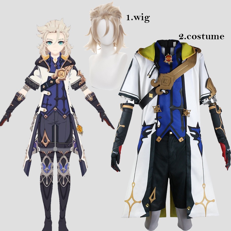 Genshin Impact Kreideprinz Albedo Cosplay Costume Clothing Character ...